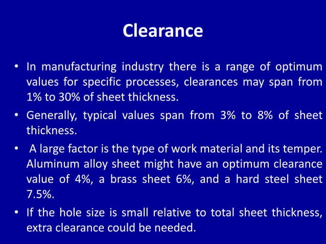 Sheet metal processes | PPT