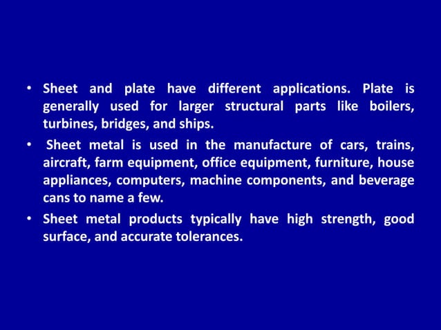 Sheet metal processes | PPT