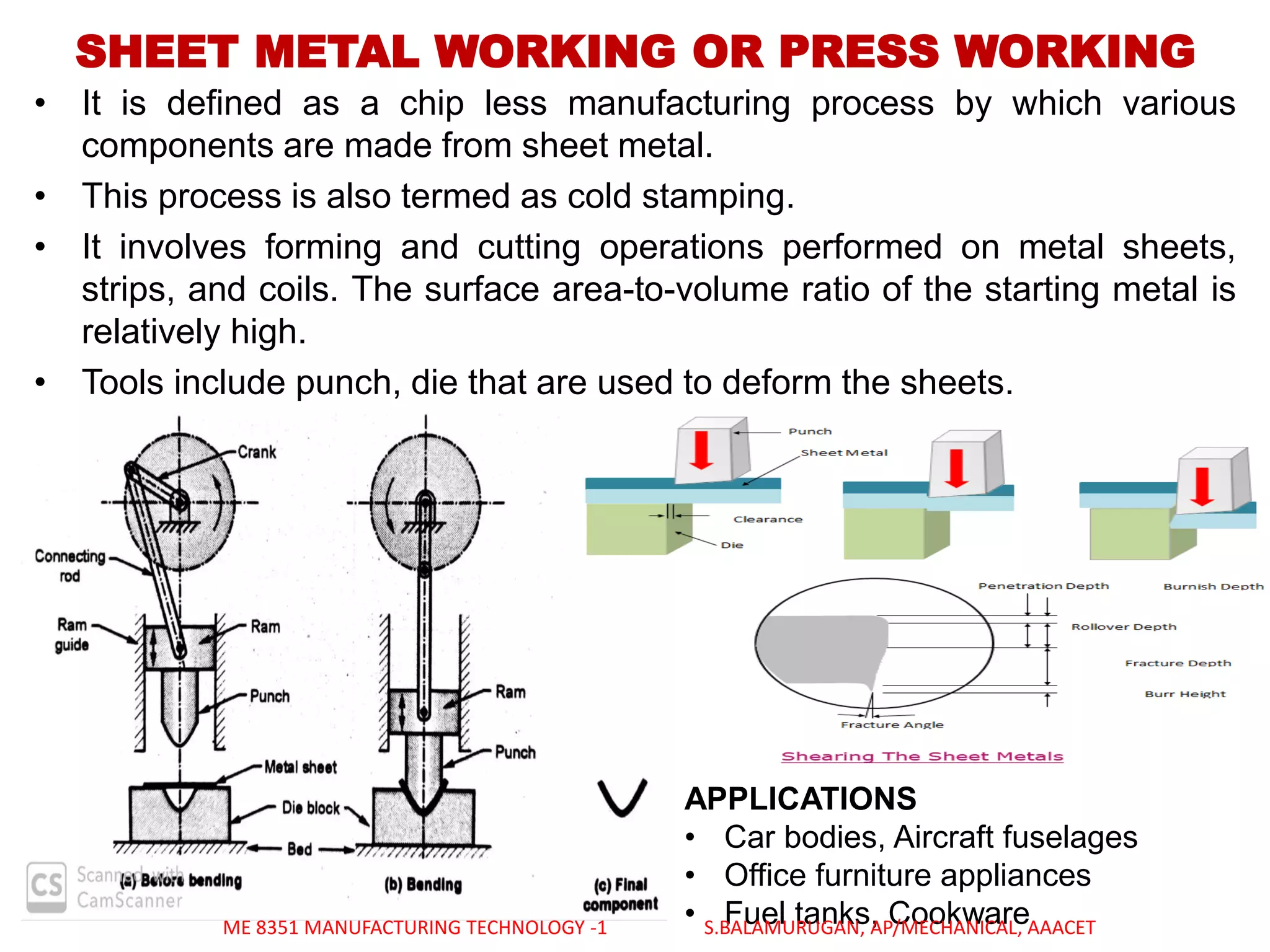 Sheet metal processes | PDF