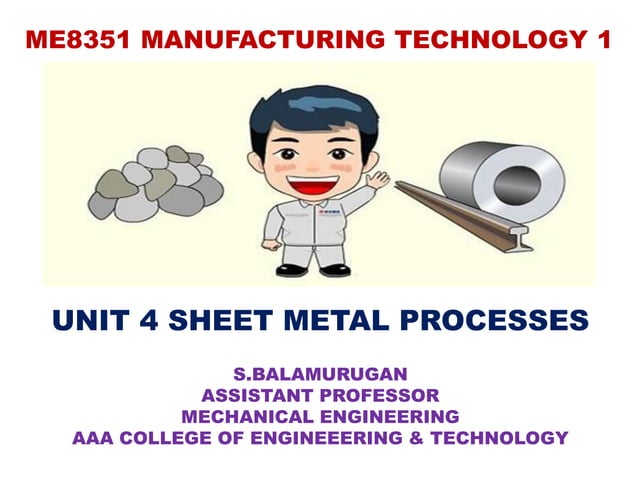 Sheet metal processes | PDF