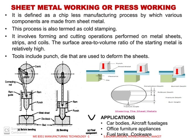 Sheet metal processes | PDF