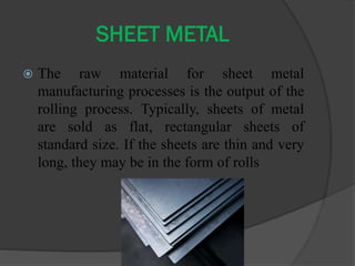 Sheet metal processing | PPTX