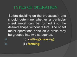 Sheet metal processing | PPT