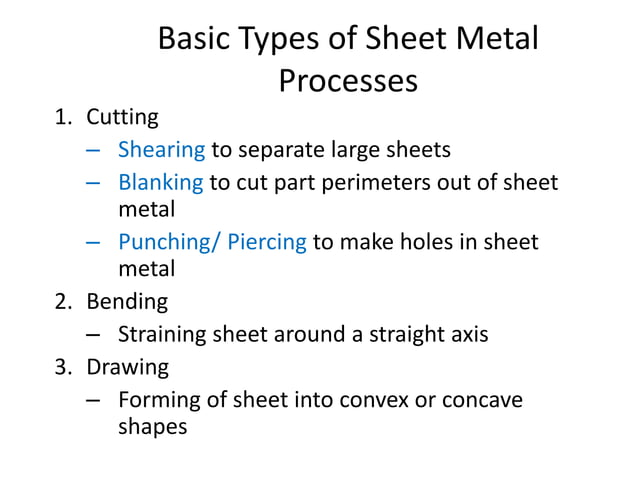 Sheet metal process unit 4 notes | PDF