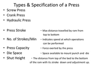Sheet metal process unit 4 notes | PDF
