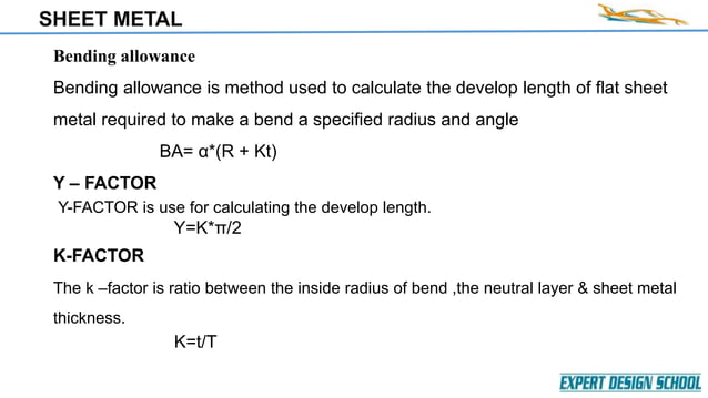 Sheet metal theory | PPTX