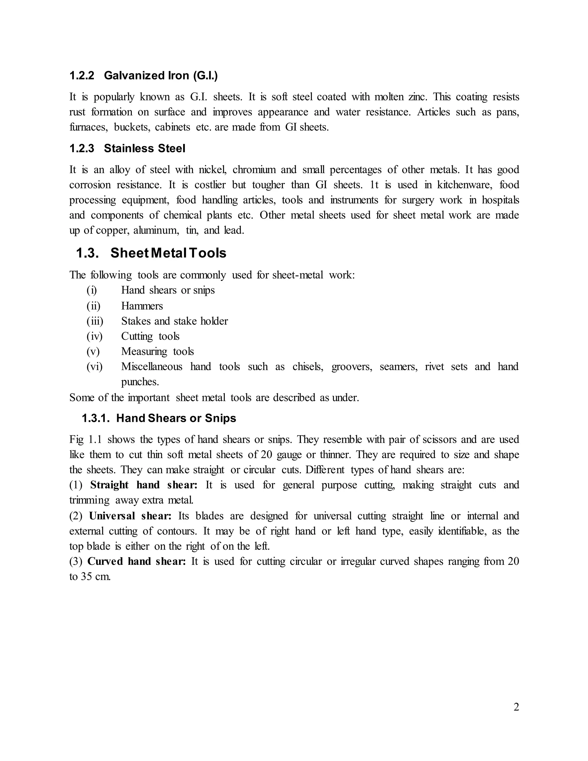 Sheet metal work | DOCX