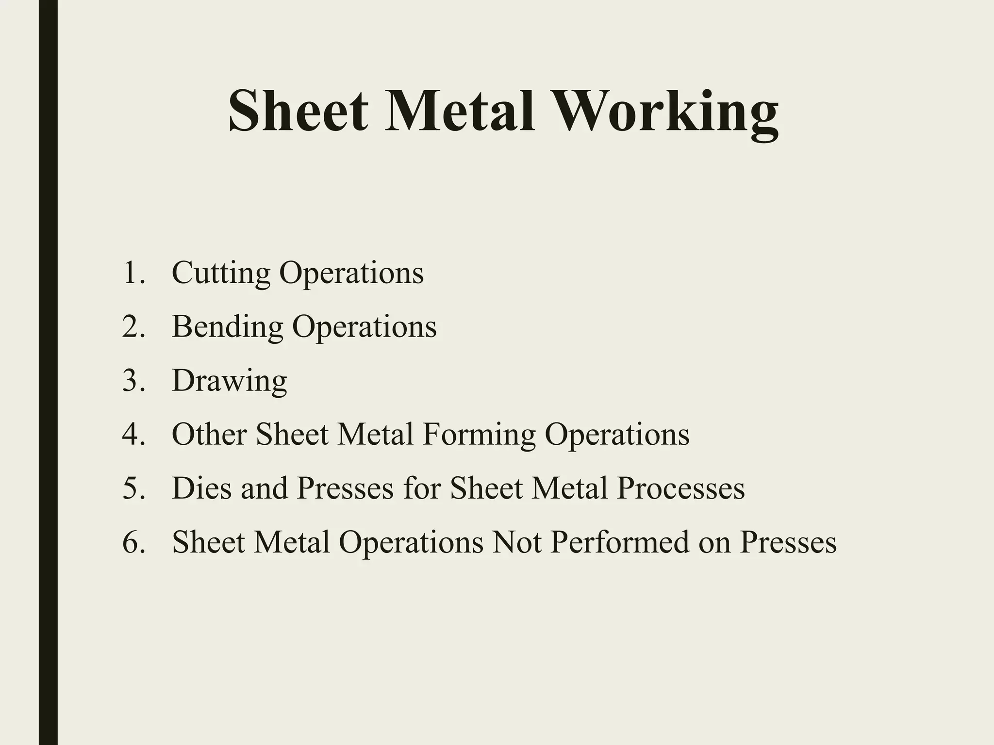 Sheet metal working | PPTX