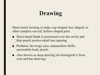 Sheet metal working | PPTX