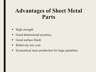 Sheet metal working | PPTX