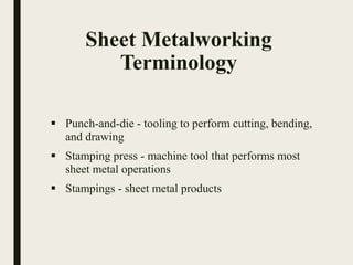 Sheet metal working | PPTX