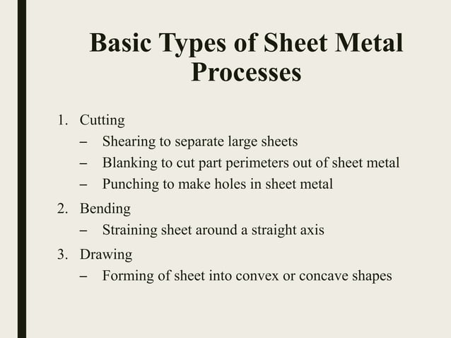 Sheet metal working | PPTX