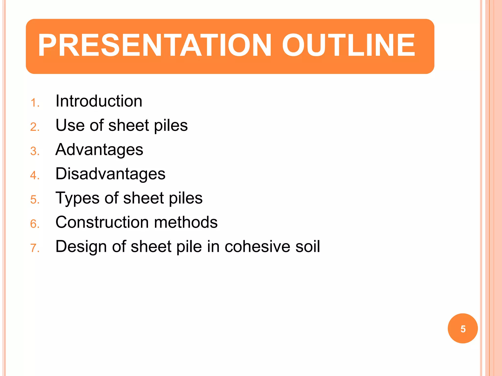 Sheet pile presentation | PPTX