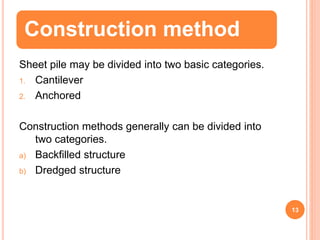 Sheet pile presentation | PPTX