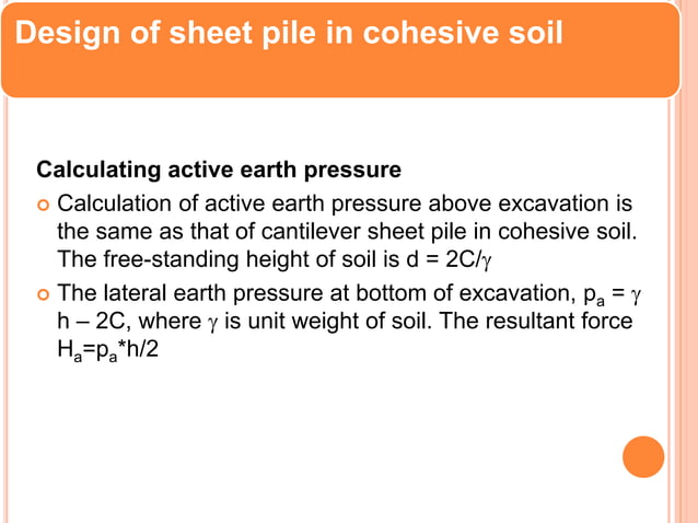 Sheet pile presentation | PPTX