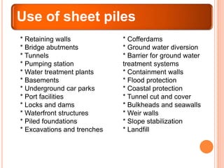 Sheet pile presentation | PPTX