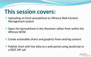 Sheetster + Alfresco: An Open Source Java Solution for Web Spreadsheet Editing and Management | PPTX