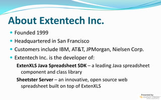 Sheetster + Alfresco: An Open Source Java Solution for Web Spreadsheet Editing and Management | PPTX