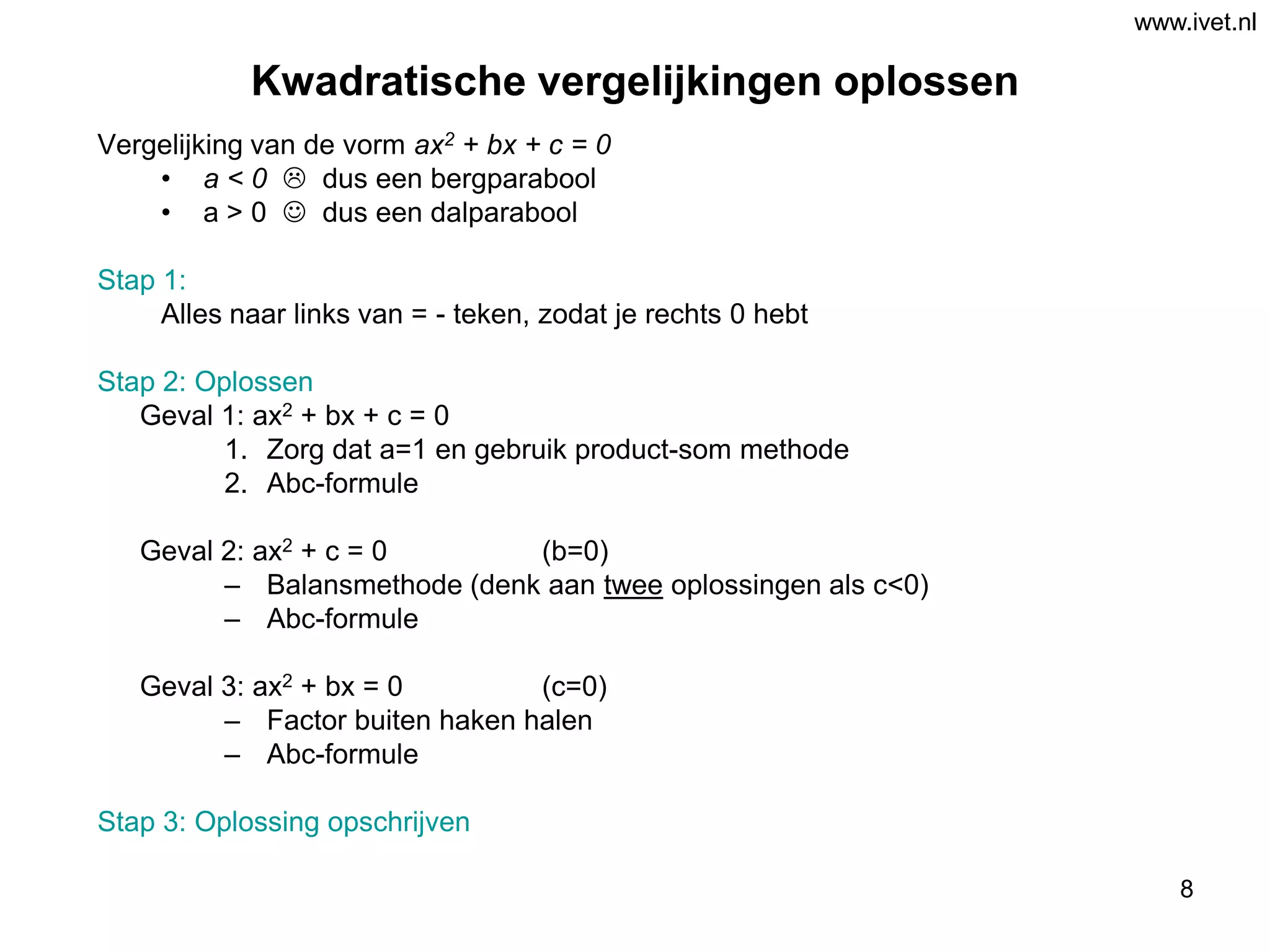 VWO wiskunde A 2013 | PPT