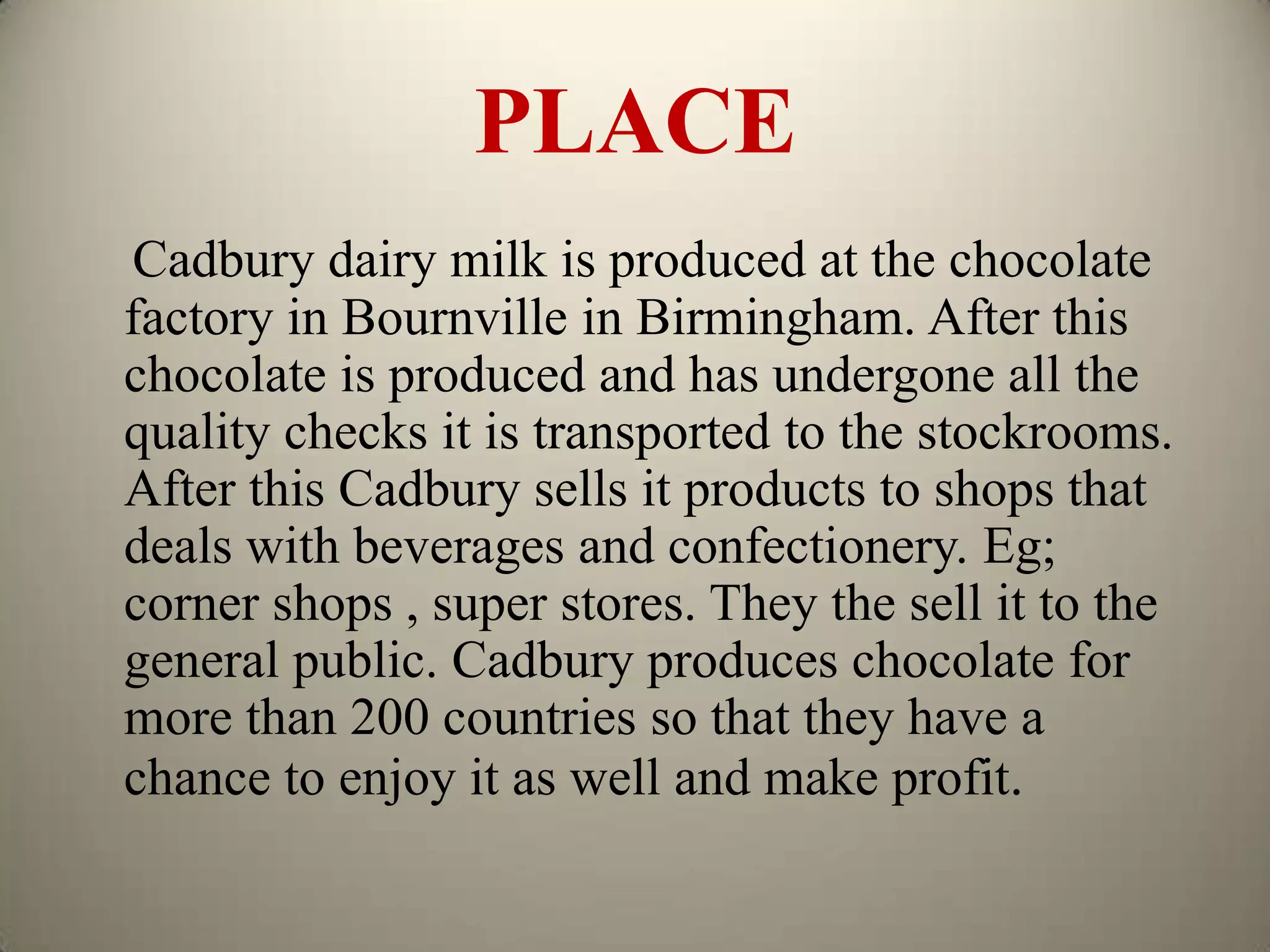 cadbury | PPTX | Desserts and Baking | Food & Drink