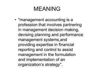 Management accounting | PPTX