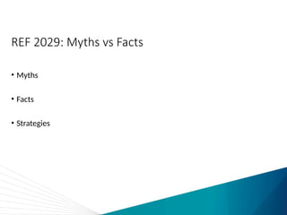 Research Excellence Framework Exercise 2029 | PPTX