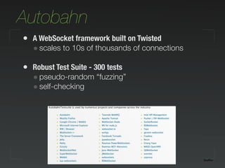 Realtime Streaming using Autobahn Websockets | PDF