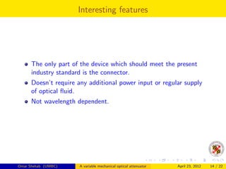 A variable mechanical optical attenuator | PDF | Computer Peripherals | Computing