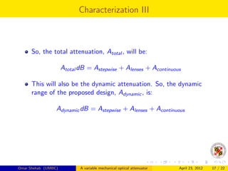 A variable mechanical optical attenuator | PDF | Computer Peripherals | Computing