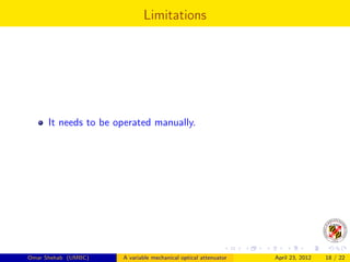 A variable mechanical optical attenuator | PDF | Computer Peripherals | Computing