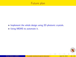 A variable mechanical optical attenuator | PDF | Computer Peripherals | Computing