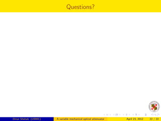 A variable mechanical optical attenuator | PDF | Computer Peripherals | Computing