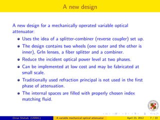 A variable mechanical optical attenuator | PDF | Computer Peripherals | Computing