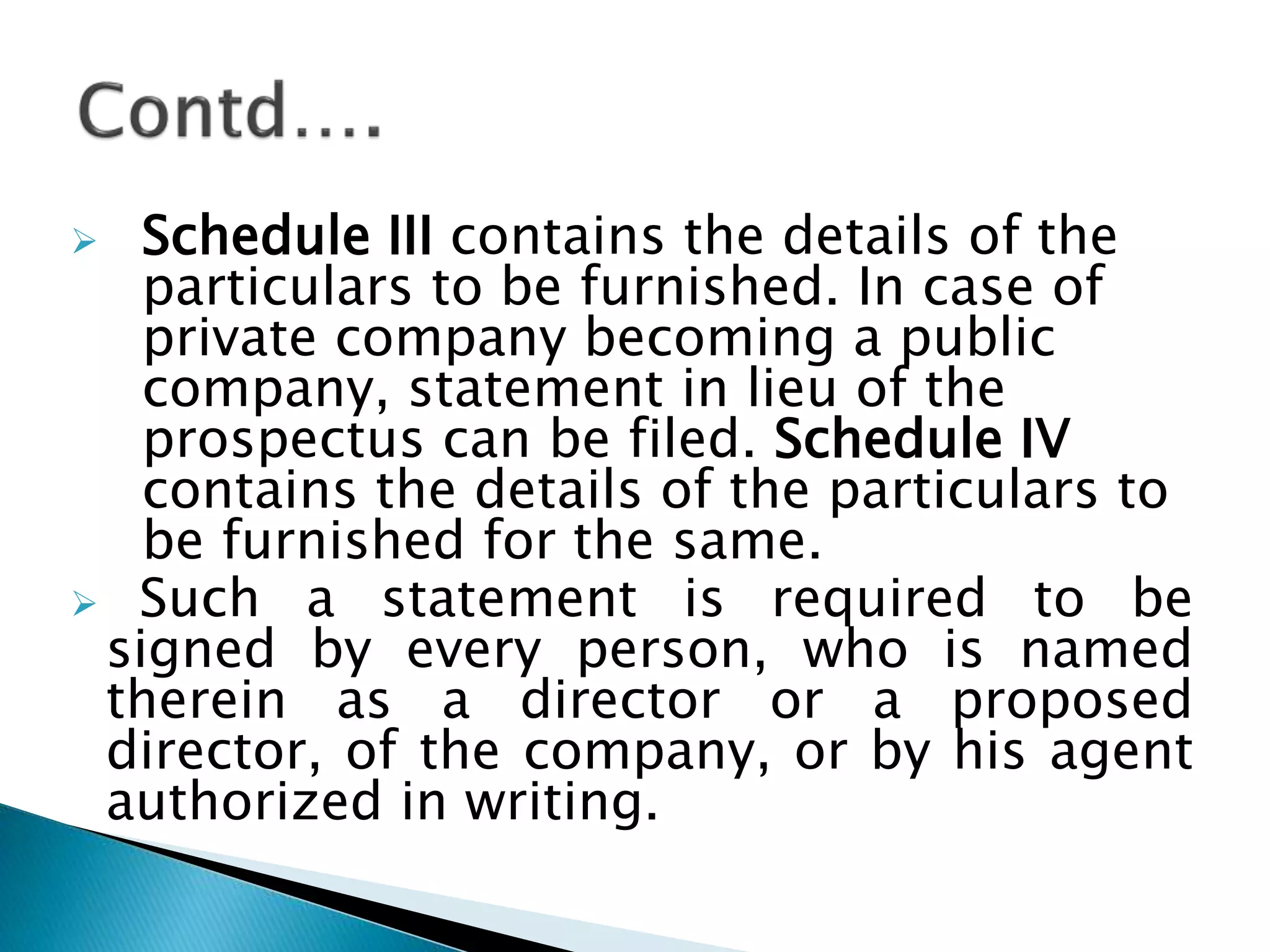 prospectus of a company | PPTX