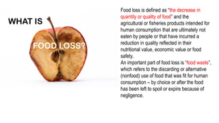 Global Food Waste (A problem for water resource management) | PPT