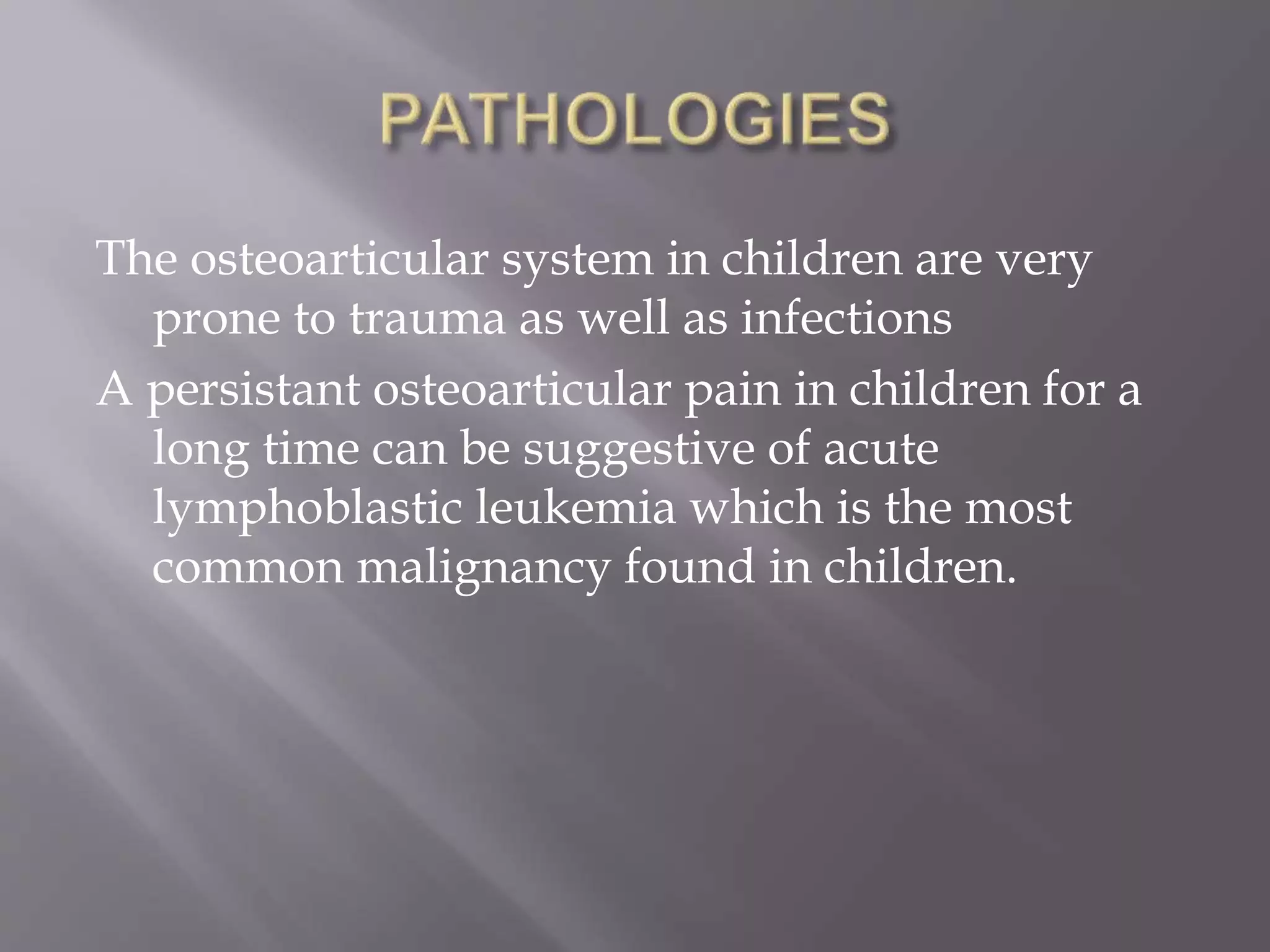 DEVELOPMENT OF THE OSTEOARTICULAR SYSTEM IN CHILDHOOD | PPTX