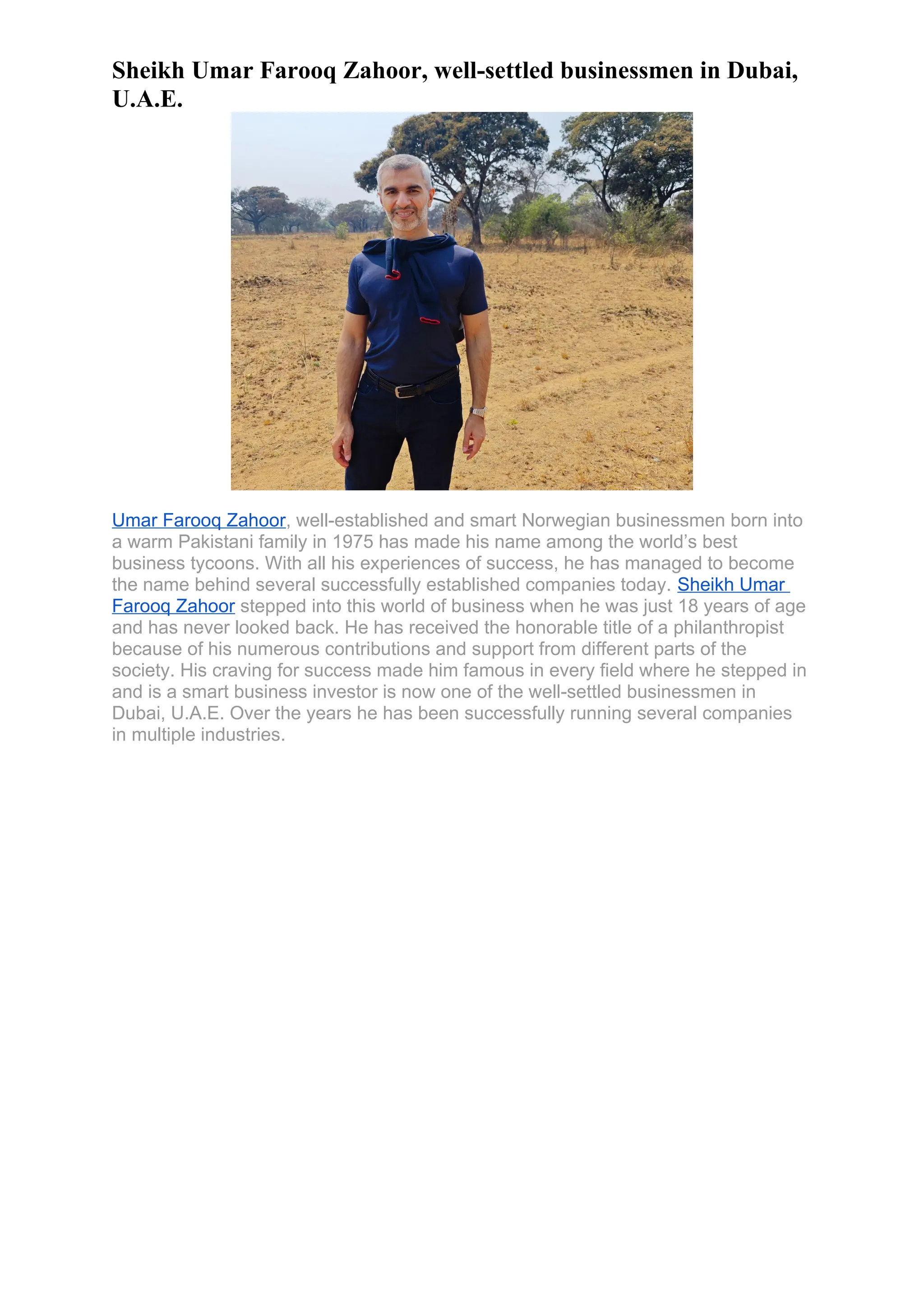 Sheikh Umar Farooq Zahoor | Leader & Innovator | DOCX