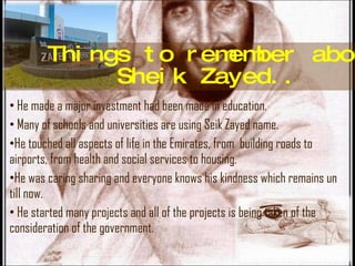 Sheikh Zayed Bin Sultan Al Nahyan | PPT