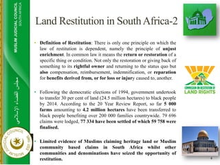 Land Restitution Meaning , Land reform in South Africa – AXKJ