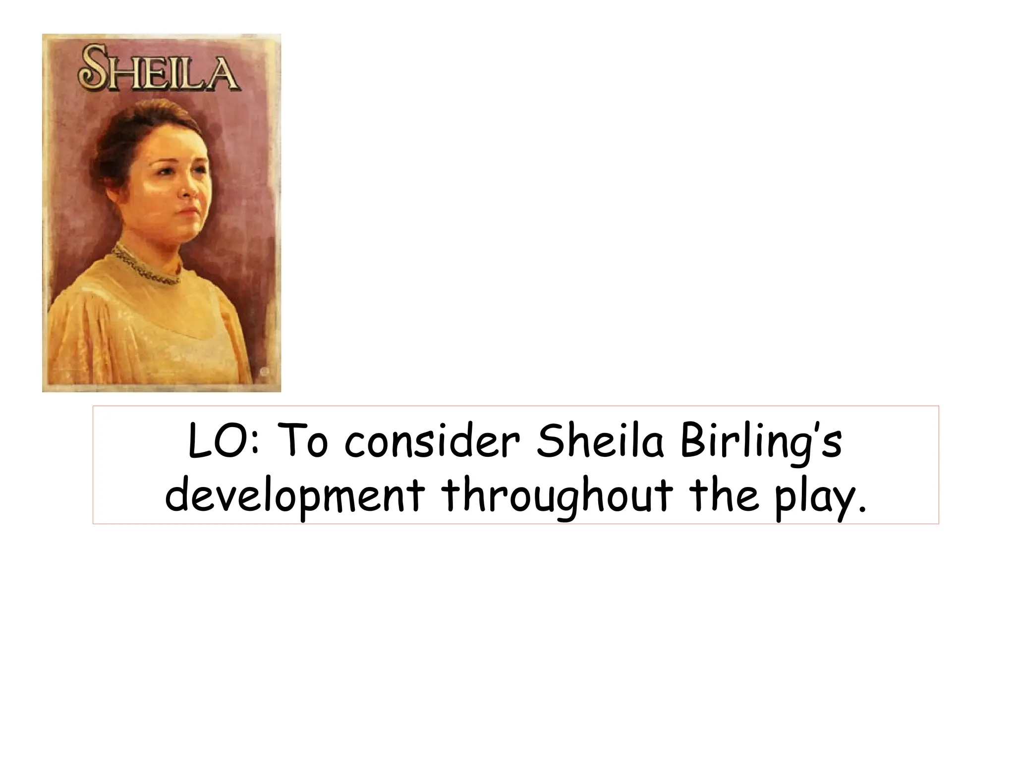 Sheila Birling Revision PowerPoint/ Information | PPTX