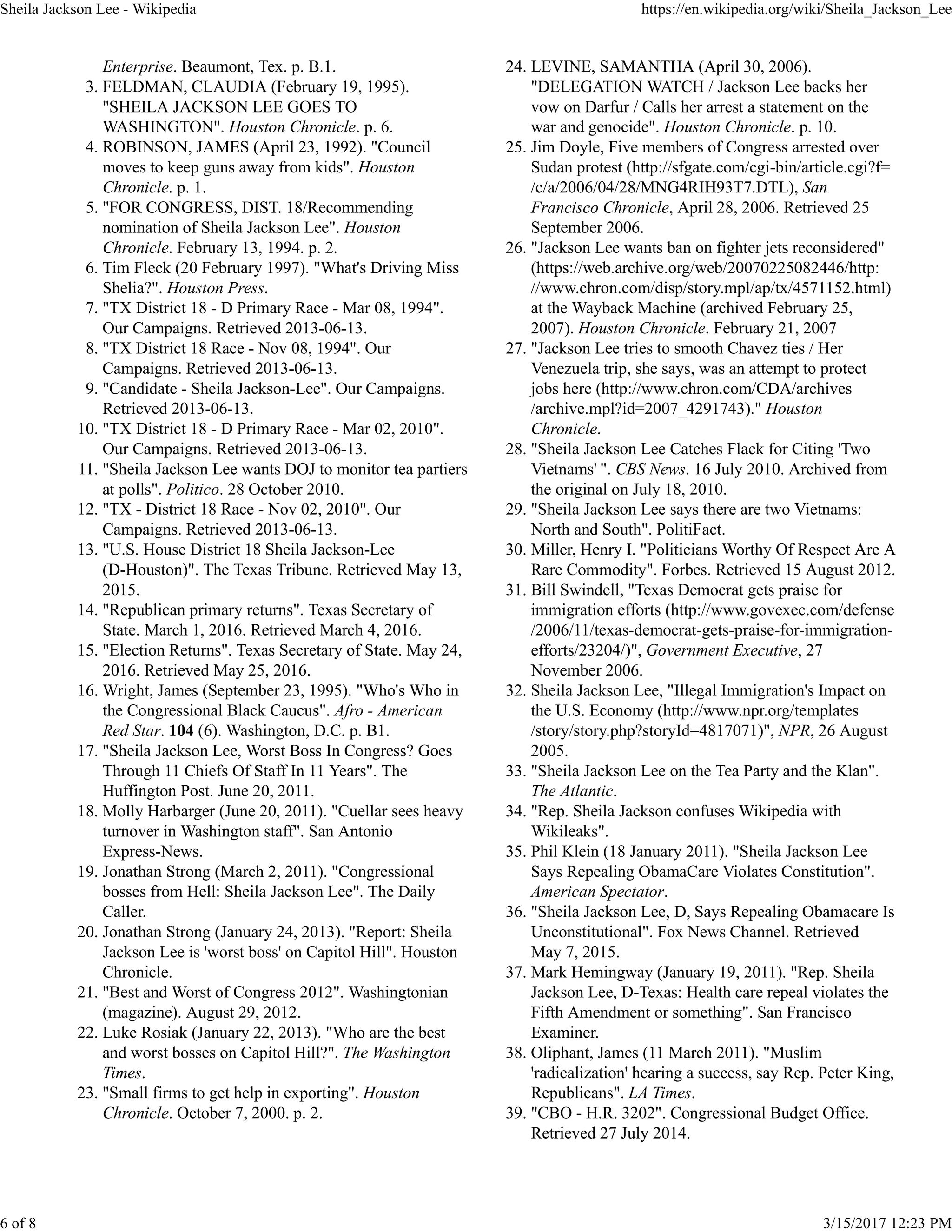 Sheila Jackson Lee wikipedia (highlighted) | PDF