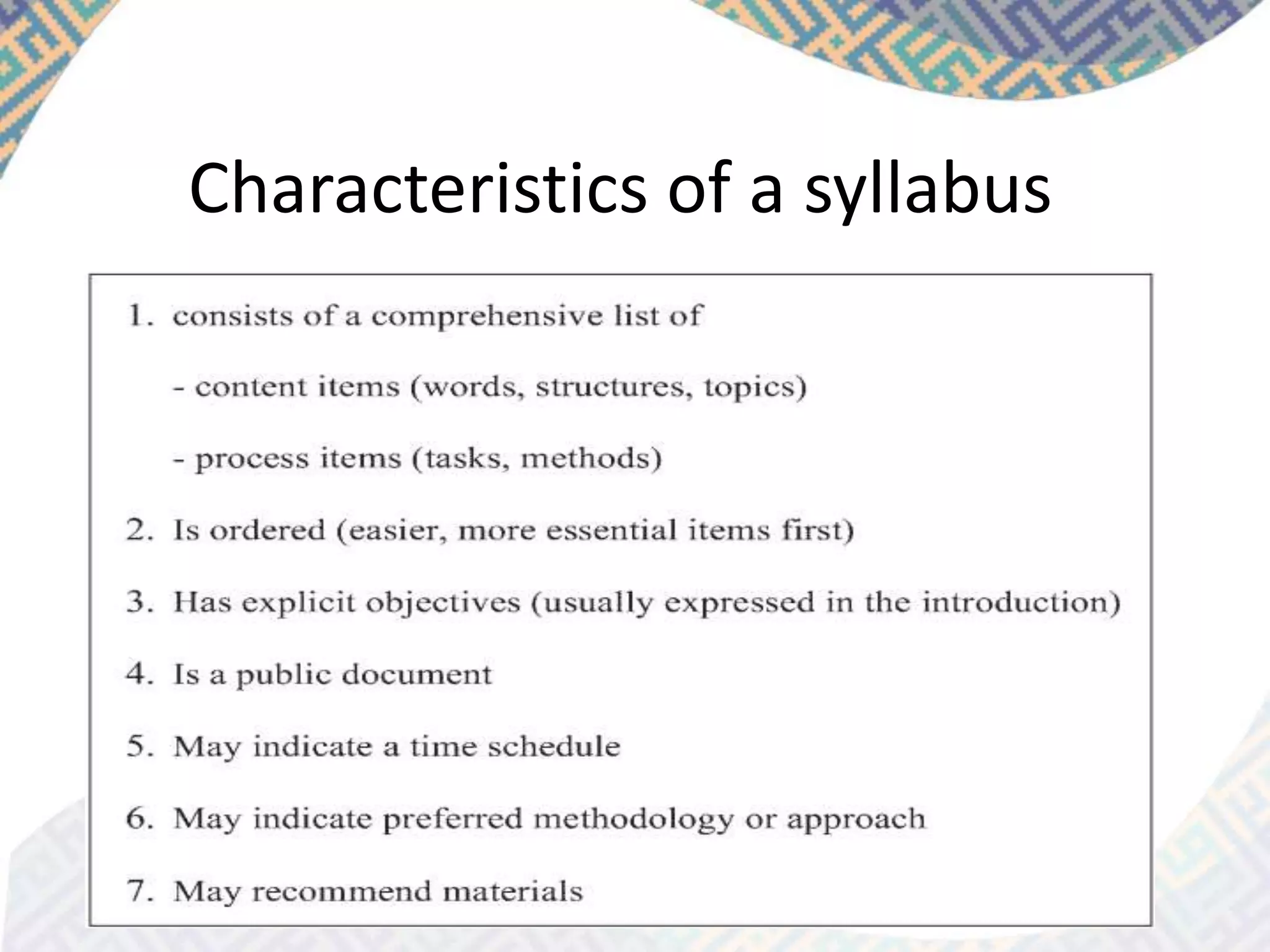 Sheila tamizrad types of syllabus | PPSX