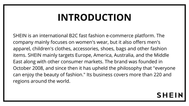 Shein Search Engine Optimization | PPTX | Style & Fashion