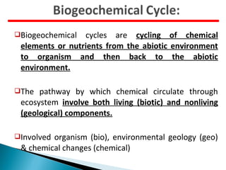 Biogeochemical cycle and impact of anthropogenic activity by shashi ...