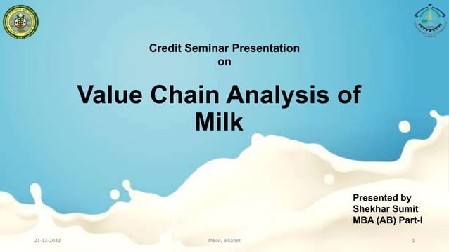 Value Chain Analysis of Milk | PPTX | Agriculture | Industries