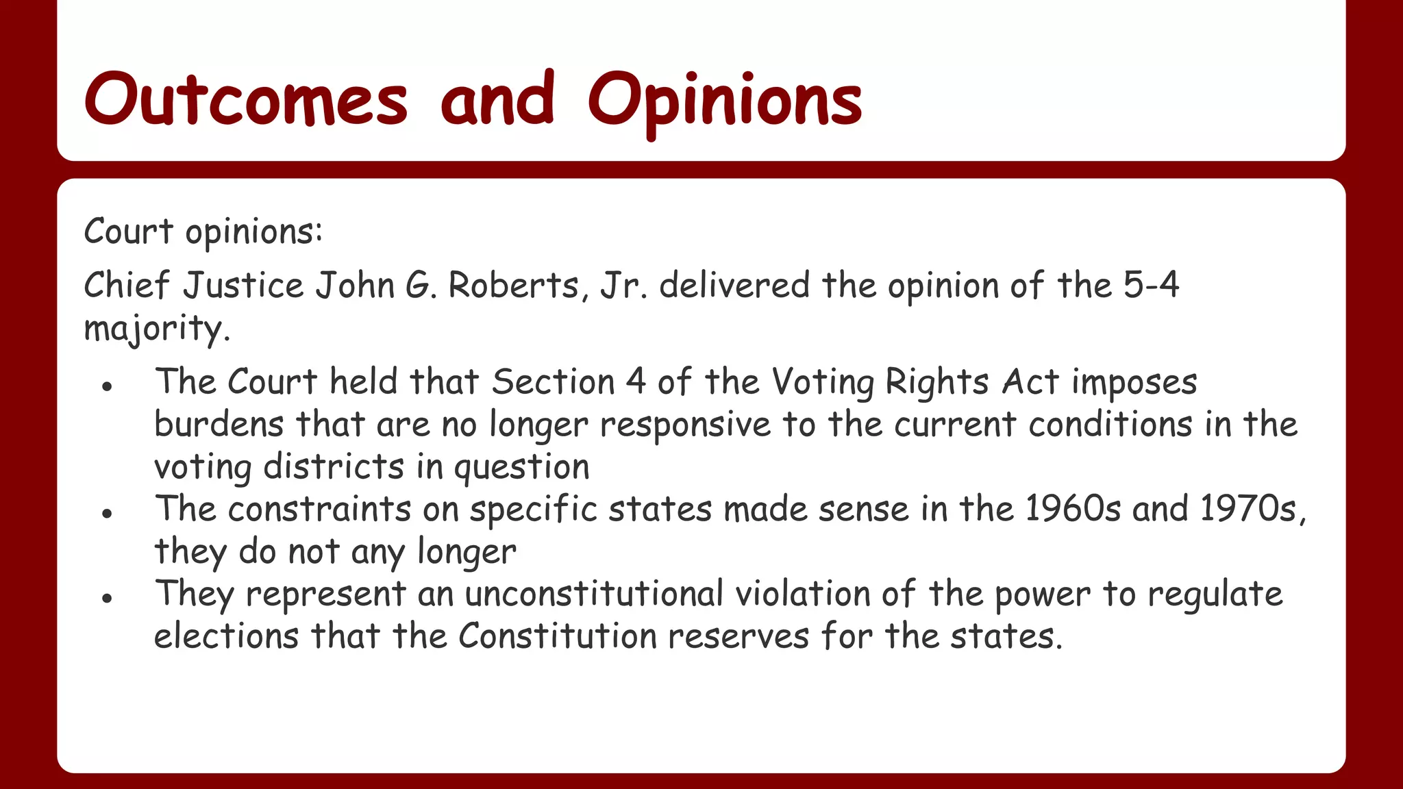 Shelby county vs. holder | PPT