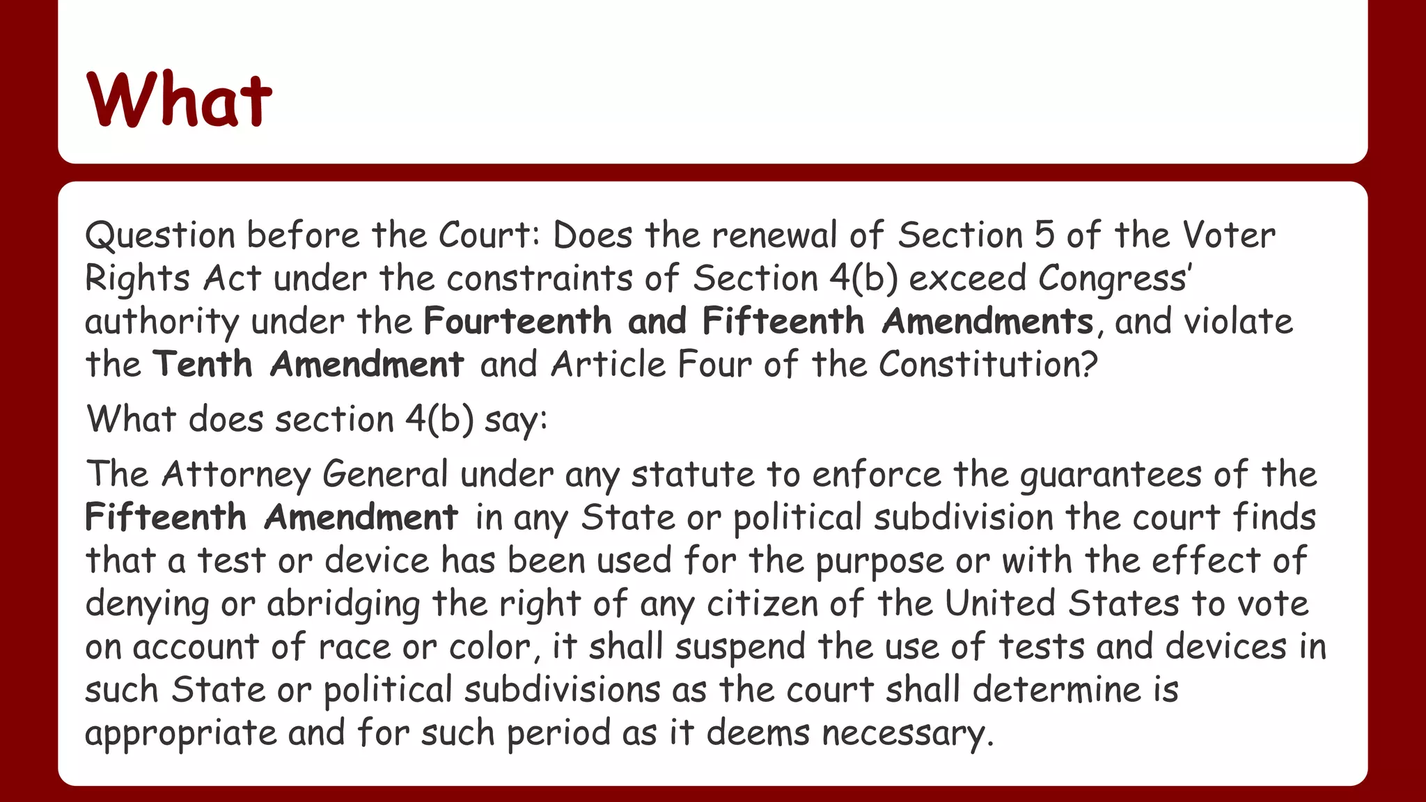 Shelby county vs. holder | PPT