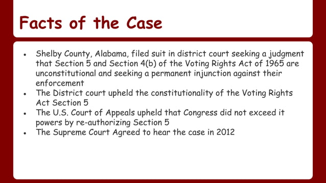 Shelby county vs. holder | PPT