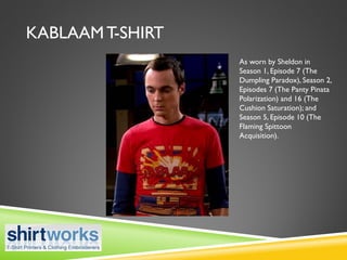 Sheldon cooper shirts | PPT