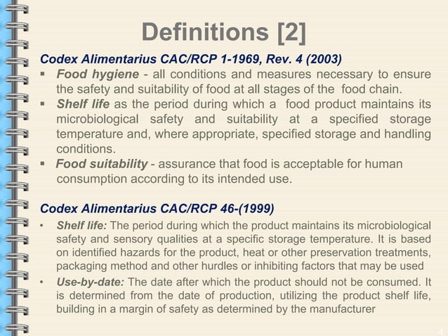 Shelf life and date marking requirements for packaged food | PPTX ...